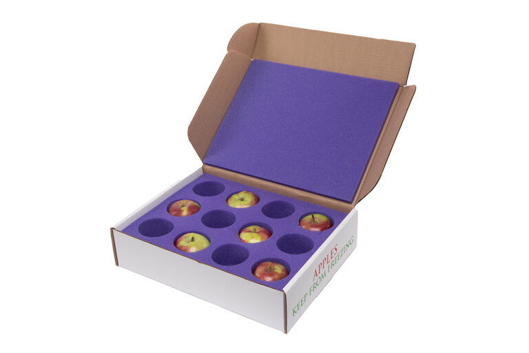 Apple Gift Packaging - Corrugated Boxes and Foam Inserts