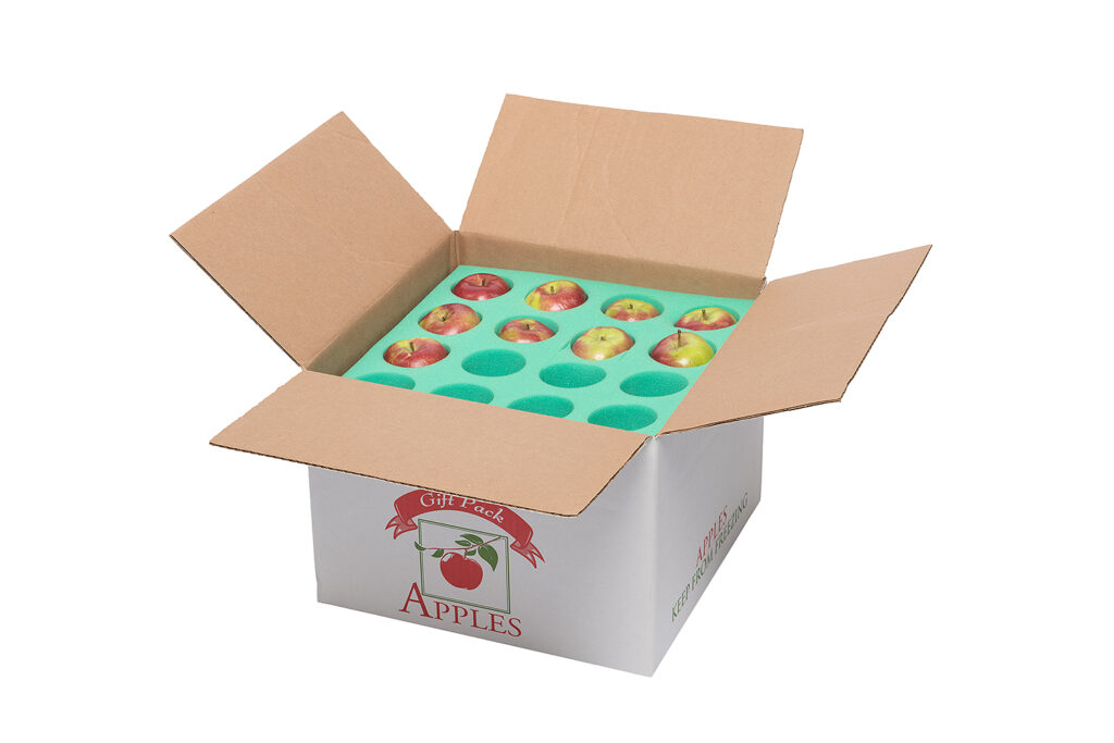 Apple Gift Packaging - Corrugated Boxes and Foam Inserts