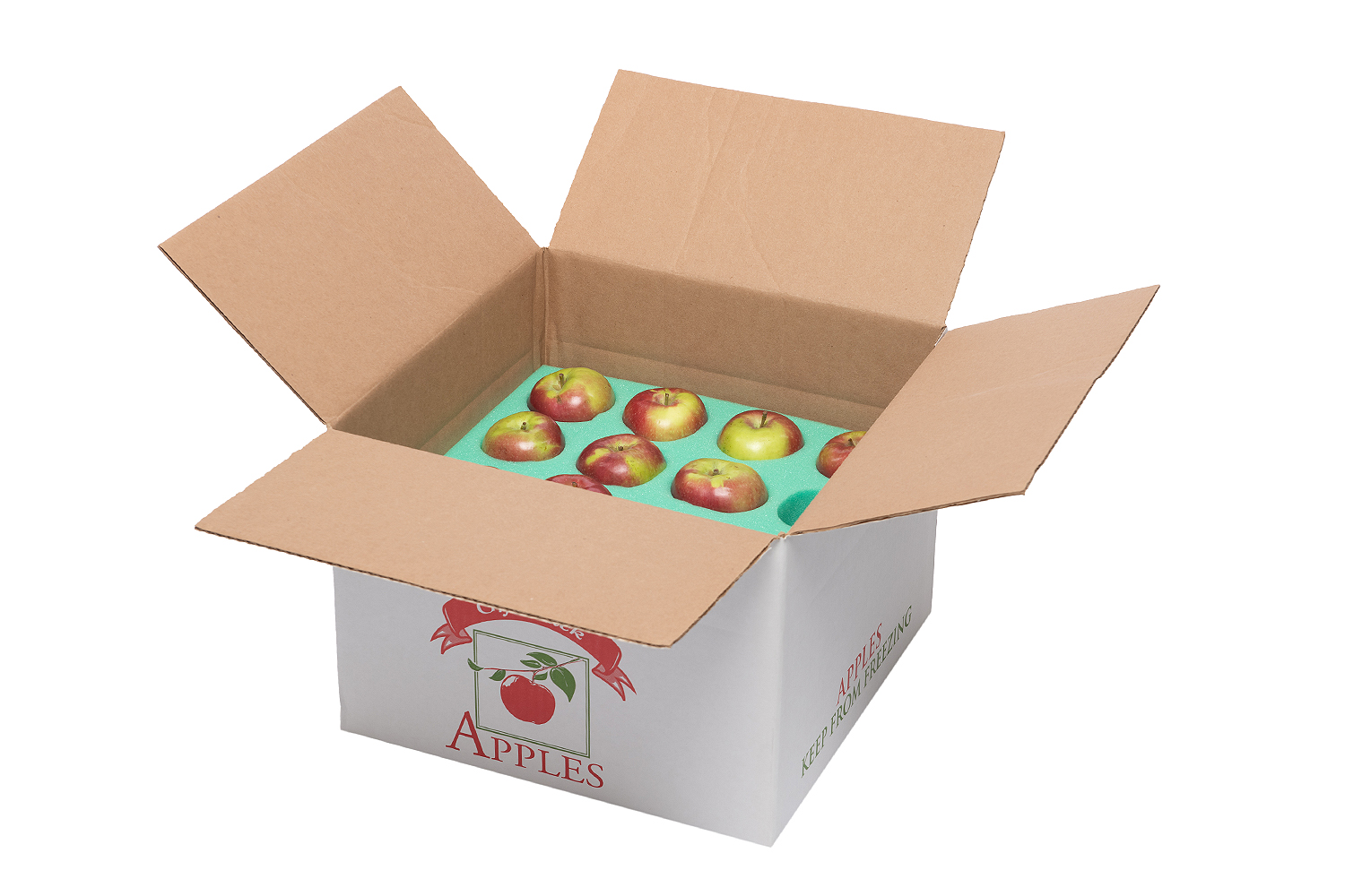 Apple Gift Packaging - Corrugated Boxes and Foam Inserts